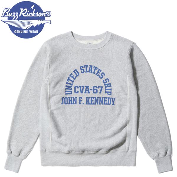バズリクソンズ ホリゾンタル ニッティング スウェット シャツ “CVA-67 J.F. KENNEDY” BR69645 / BUZZ RICKSON'S HORIZONTAL KNITTING SWEAT SHIRT “CVA-67 J...