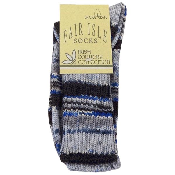 (並行輸入品)生産国：アイルランド素材：75％バージンウール　25％ナイロンサイズ：(M)レディース(23cm〜25cm)フェアーアイル柄ソックス