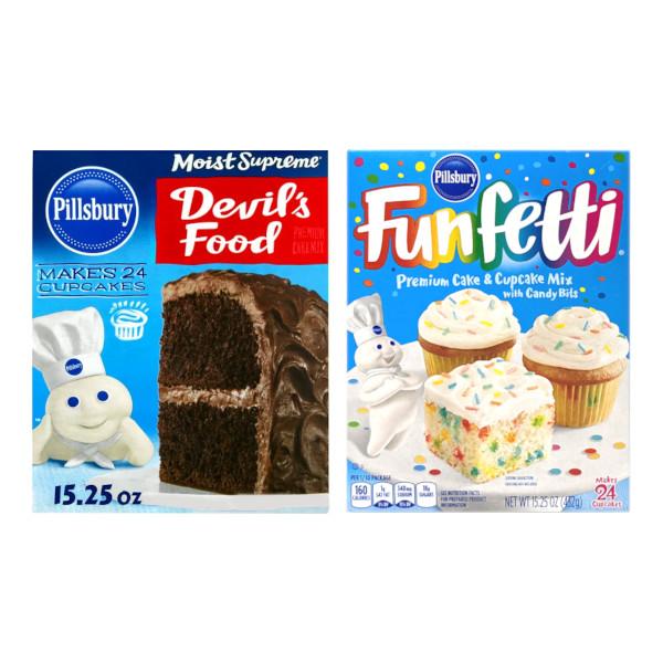 5種類の中からお好きなフレーバーを2個お選びください。水とオイルと卵3個でできる簡単ケーキミックスです。ケーキにしたりマフィンにしたりと使い方いろいろ。カラフルなケーキが作れてとっても便利。