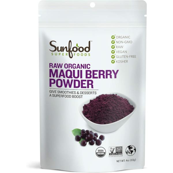 ポリフェノールがなんとアサイベリーの8倍という驚きのフルーツです。優れた抗酸化作用が話題です。健康と美しさをサポートするスーパーフルーツ。Sunfood オーガニック マキベリーパウダー