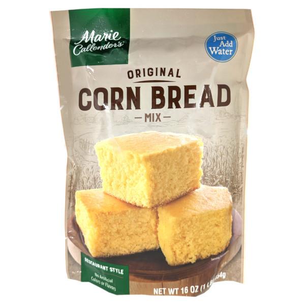 カリフォルニアのレストランチェーン、マリーカレンダーのコーンブレッドミックス。水と混ぜて焼くだけ！あっという間ににコーンブレッドができます。オーブンを温めている間に、このコーンブレッドミックスと水を混ぜれば生地の準備はOK。とってもスピーデ...