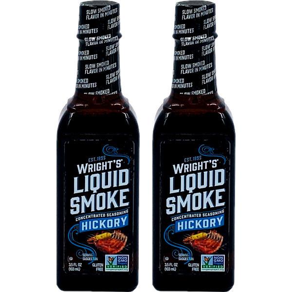 本物のヒッコリーから作られた調味料です。焼く前の肉や魚、野菜にかけるだけで簡単にスモーク味に変身。マリネにすると、香りがしみ込んで奥深い味わいになります。Wright's ライツ リキッドスモーク ヒッコリー 燻製 調味料 マリネ スモーク...