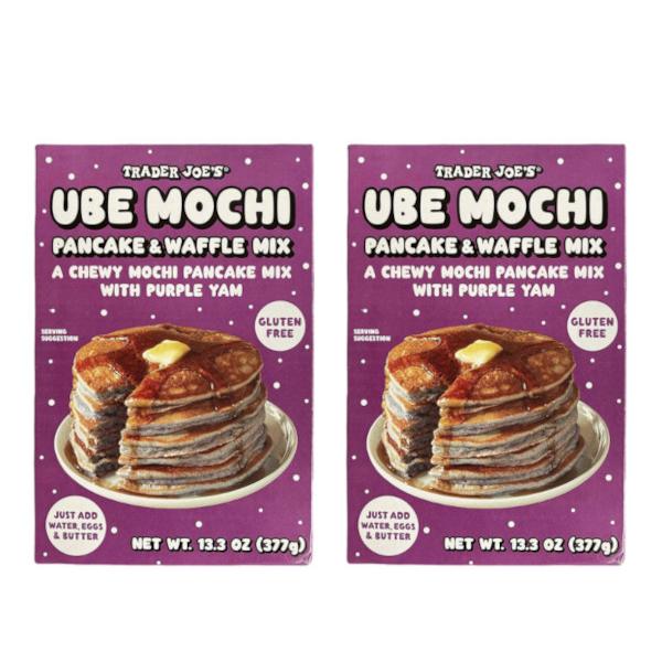 もち米粉をベースにしたグルテンフリーのパンケーキ＆ワッフルミックス。フィリピンの伝統的な紫色のヤム芋「ウベ」の、ほんのり甘くココナッツのような風味が特徴です。