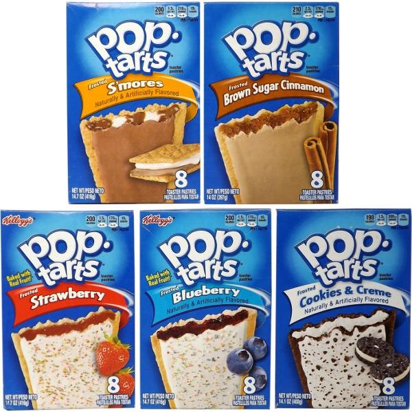 新商品クッキー＆クリームが加わったケロッグのロングセラー ポップターツの5パックセットです。アメリカ　スナック　ポップターツ　ケロッグ　おやつ