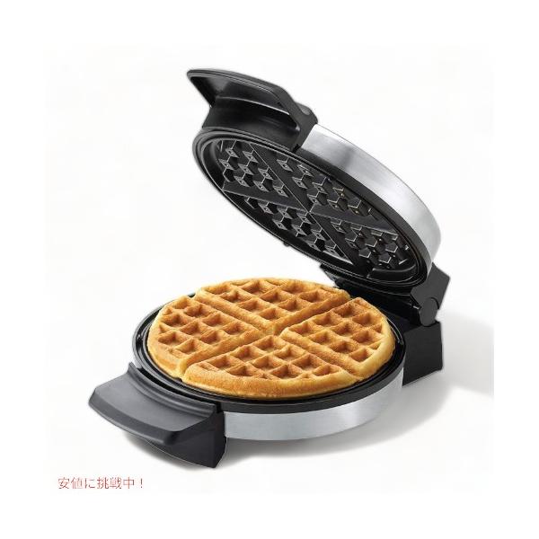 ベルギーワッフルメーカー BLACK + DECKER WMB500 垂直保管可能 Traditional Belgian-Style Waffle Maker, Stainless Steel