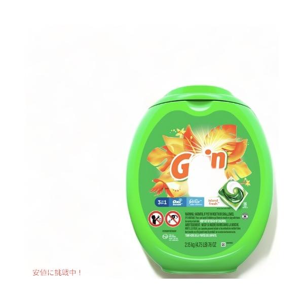 オキシとファブリーズのをプラスした、大人気ゲインの洗濯洗剤ジェルボールです。・3-in-1：洗剤、オキシブースト、ファブリーズフレッシュネス・6週間フレッシュさをキープ・ゲインの液体洗濯洗剤に比べて香りが50%アップ・アイランドフレッシュの...