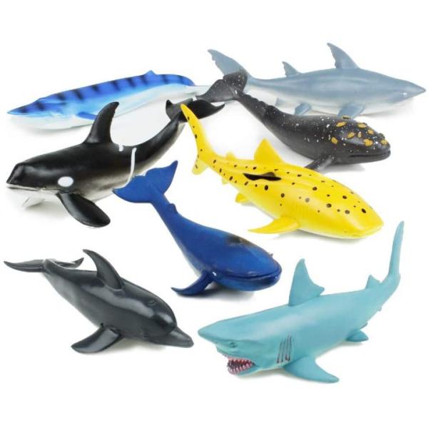 ボレー グレートシークリーチャー 8種 Boley、海の生き物 フィギュアボレー グレートシークリーチャー。長さ17.7?25.4センチのサメやクジラ、イルカなど、様々な海洋哺乳類と魚が含まれています。本物のようなリアルなディテールと色が特...