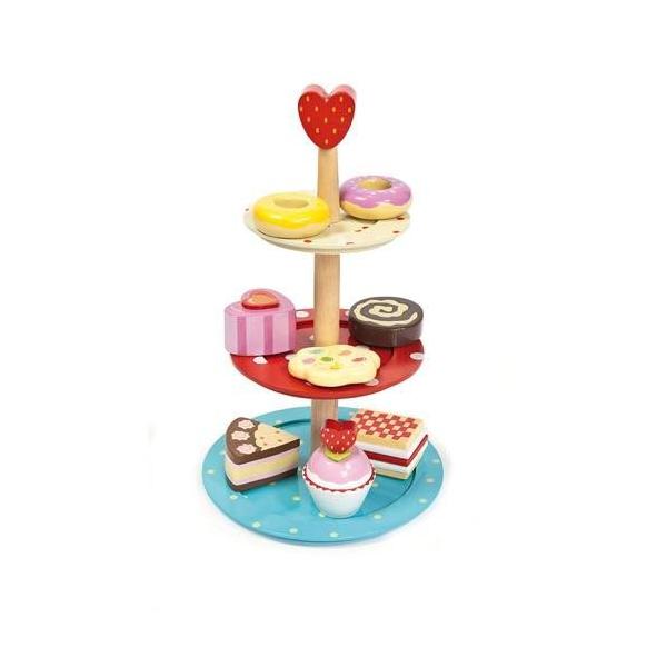 Le Toy Van Honeybake Collection, Tier Cake Stand - 3 Layers日本未発売 ケーキとケーキスタンドのセットはハニーベイクコレクションの1つになります。3段のケーキスタンドと8種類のケーキ...