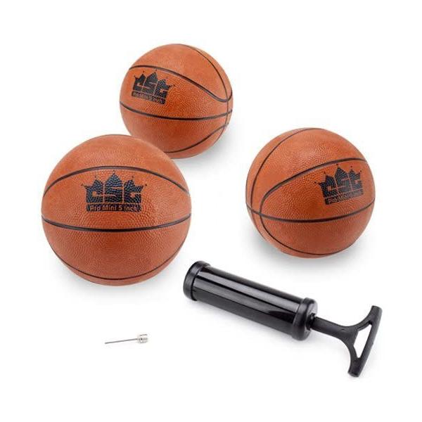Crown Sporting Goods空気入れと針が付属のミニバスケットボール3個セットです。12.7cmミニバスケットボール3個セットはドリブル、シュート、パスなどのバスケットボールの基本を学ぶ為に最適なセットです。室外での使用はもちろ...
