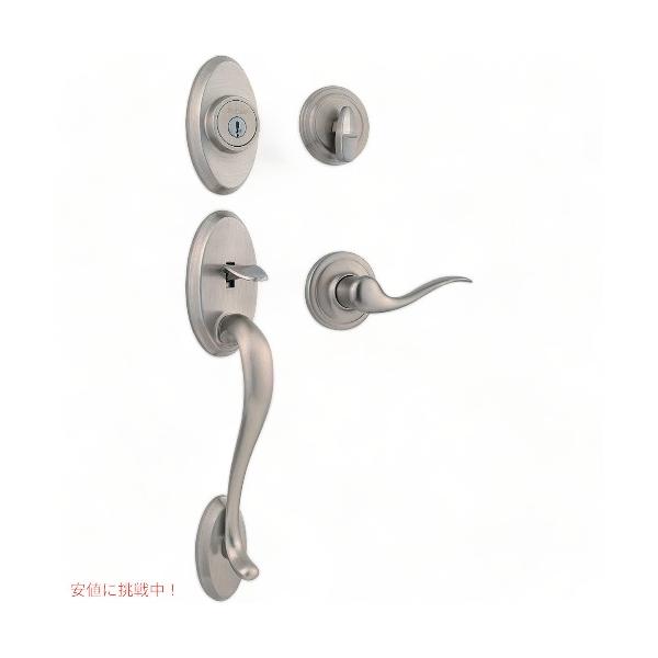 クイックセット Shelburne シングルシリンダーハンドセット Kwikset 9800-107クイックセット Shelburne シングルシリンダーハンドルセット。デザイナースタイル。鍵付きのセキュリティーが必要な外部ドア用です。数秒...