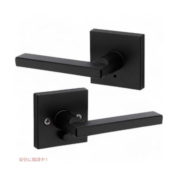 クイックセット ハリファックス スクエアドアハンドルレバー Black Kwikset 91550-029 Halifax Door Handle Lever