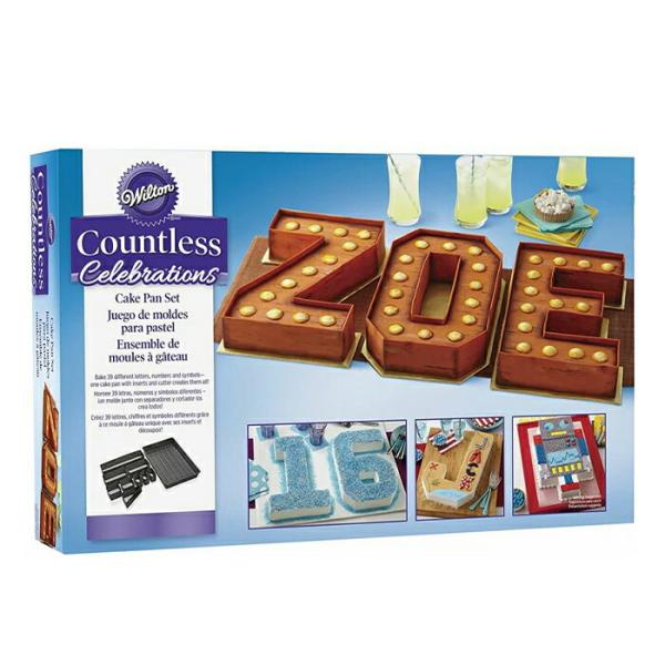 ウィルトン Wiltonアルファベットと数のデザインケーキが作れる型セットです。本製品を使用して、AからZの文字と0から9の数字の形のケーキを焼く事ができます。誕生日、記念日、婚約などを祝う事ができます。手順と9つのインサートが含まれていま...