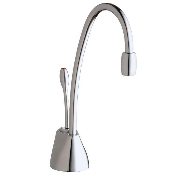 InSinkEratorInSinkErator F-GN1100C Indulge コンテンポラリー ホット ウォーター ディスペンサー クロム 蛇口 クロム優美なグースネックスパウト。レバータイプのディスペンスアクション。190度の水を...