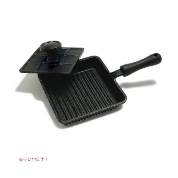 ノアプロ キャストアイロン Norpro 653 ミニ プレス パニーニメーカー 5.9インチサイズ：15.2×15.2×2.5cm高速で均一な熱の分配と保持のための鋳鉄パニーニサンドイッチ、ステーキ、ハンバーガー、チョップ、魚、ベーコン、...
