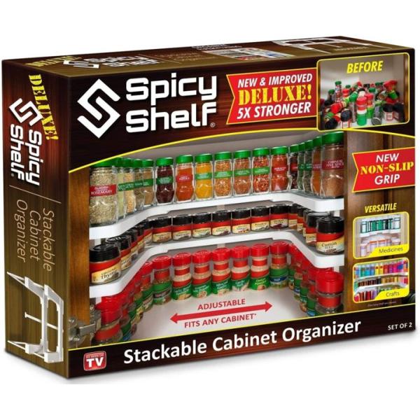 Spicy Shelf高さ、幅調節可能スパイスラックです。2つのラックを縦につなげても横に置くことも可能。高さも短いスパイス瓶用と長い瓶用と選ぶことができます。アイテムナンバー: 1パッケージサイズ(約): 32.5x27.9x6.6cm重...