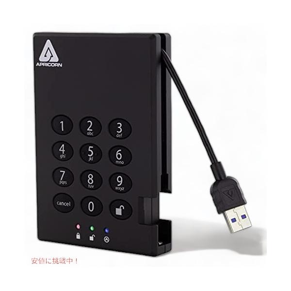 (256-Bit 1 TB) - Apricorn Aegis Padlock 1 TB USB 3.0 256-bit AES XTS Hardware Encrypted Portable External Hard Drive (A2...