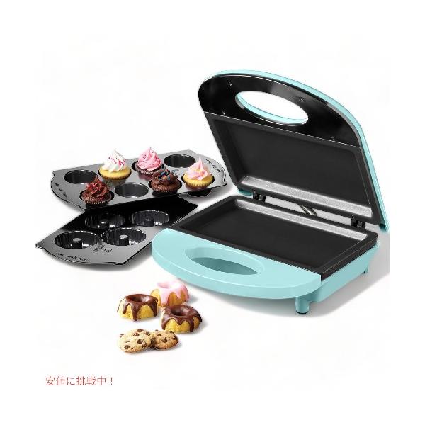 4-in-1デザートメーカー：この4-in-1デザートメーカーは、ご自宅にパン屋さんがあるようなものです！ブラウニー、クッキー、カップケーキ、バントケーキを簡単に焼くことができます！交換可能なベーキングプレート：バントケーキを最大4個焼くこ...