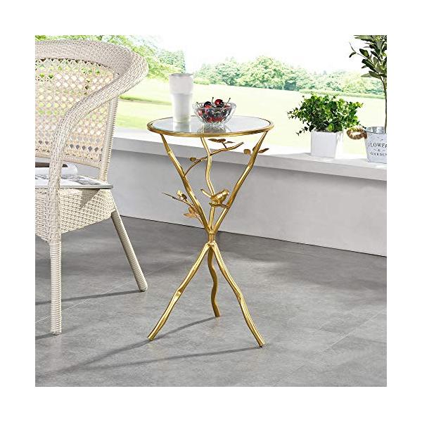 FirsTime &amp;amp; Co. ゴールド バード アンド ブランチ アウトドア 三脚テーブル メタルゴールドFirsTime &amp;amp; Co. Gold Bird and Branches Outdoor Tripo...