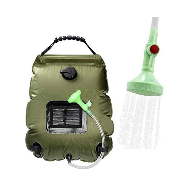 WEIYII ポータブル シャワー 20リットル シャワーバッグWEIYII Solar Shower Bag Portable Shower for Camping Heating Camping Shower Bag 5 Gallons...