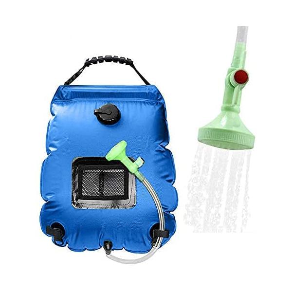 WEIYII ポータブル シャワー 20リットル シャワーバッグWEIYII Solar Shower Bag Portable Shower for Camping Heating Camping Shower Bag 5 Gallons...