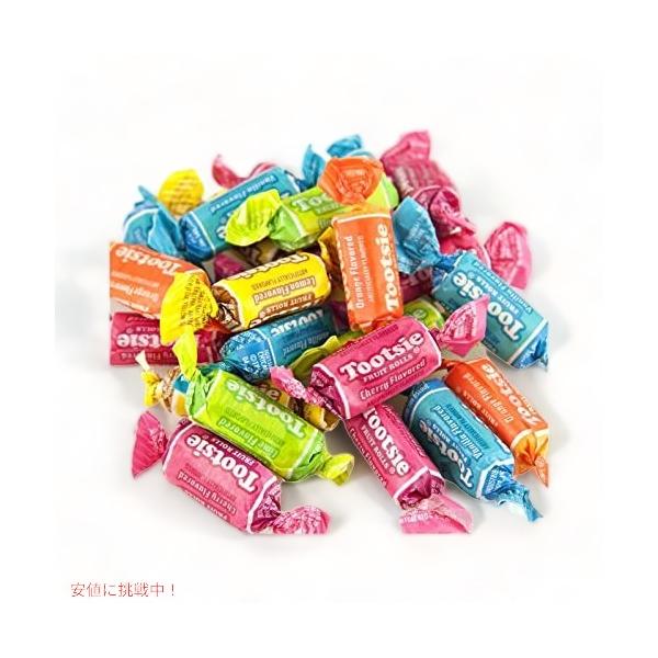 Tootsie フルーツチューズ フルーツロール アソートキャンディ 1lb（約454g） Fruit Chews Fruit Rolls - 1 Pack 1 Pound Bag - Assorted Candy