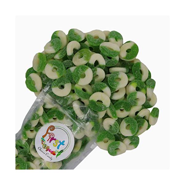 アメリカ発! 自分用としても、お友達にギフトでプレゼントしても◎のアメリカのお菓子♪♪バラエティに富んだスナックコレクションを随時追加中ですFirstChoiceCandy Gummi Rings (Apple, 2 LB)重さ：　2lbお...