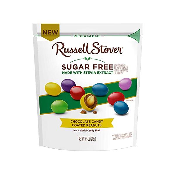アメリカ発! 自分用としても、お友達にギフトでプレゼントしても◎のアメリカのお菓子♪♪バラエティに富んだスナックコレクションを随時追加中ですRussell Stover Sugar Free Chocolate Candy Coated P...