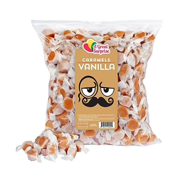 アメリカ発! 自分用としても、お友達にギフトでプレゼントしても◎のアメリカのお菓子♪♪バラエティに富んだスナックコレクションを随時追加中ですA Great Surprise Bulk Caramel Candy - 4lb Bag - Bu...