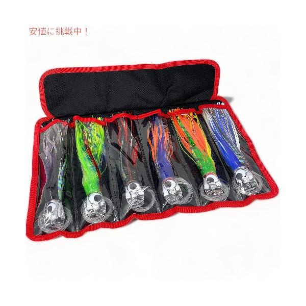 ・9インチ（23cm）の長さで、6つの鮮やかなカラー・9/0 4x強度のステンレススチールフック・水中でリアルな泳ぎを再現し、大型の捕食魚を誘引するために設計されています。・プロの釣り人によって開発され、高品質な素材と製造技術が使用されてい...