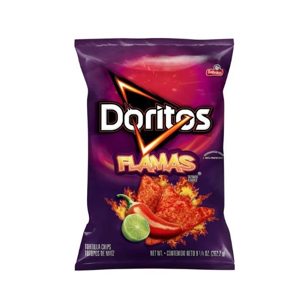 アメリカで大人気のトルティーヤチップス。【商品】Doritos ドリトス トルティーヤチップス Flamas味 【容量】262.2g(9.75oz)