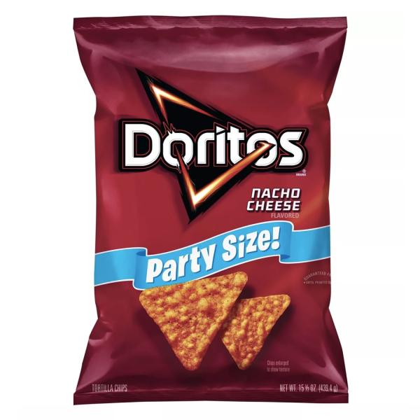 アメリカで大人気のトルティーヤチップス。大容量パーティーサイズ！【商品】Doritos ドリトス トルティーヤチップス ナチョチーズ味 パーティサイズ【容量】439.4g(15.5oz)※パッケージのデザインは写真と異なる場合がございます。...