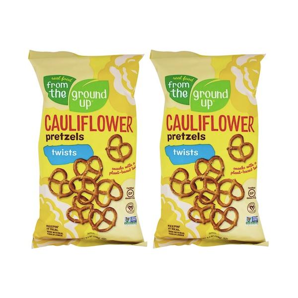 お得な2袋セットです！カリフラワーとキャッサバを使った、すべてがプラントベース材料のヘルシーなプレッツェルです。・非遺伝子組み換えプロジェクト確認済み・グルテンフリー・ヴィー・コーシャ【商品】フロムザグラウンドアップ（From the Gr...