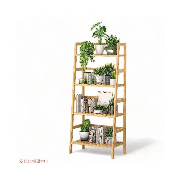 精巧な収納ブックシェルフ - この4段階のオープンブックシェルフは、すべての収納必需品に対してスペースを最大限に活用します。各棚の耐荷重：33ポンド。ブックシェルフの全体の寸法：20.9 x 12.6 x 49.2インチ（幅x奥行きx高さ）...