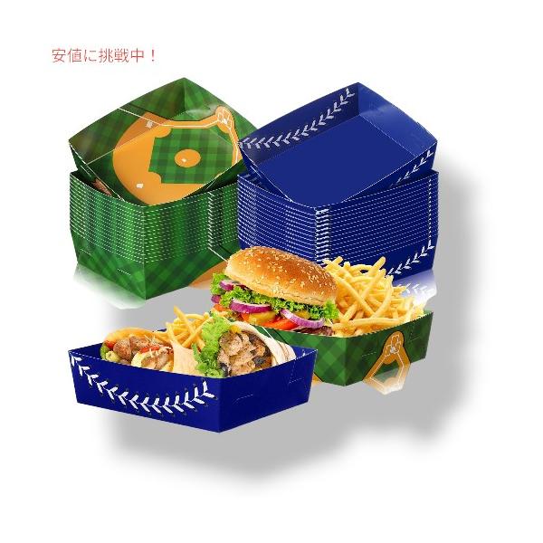 野球テーマパーティー用品 Teling Baseball Theme Party Supplies ナチョトレー 使い捨てサービング ( 36 個)-十分なパック: 2 つのパターンで野球プレートが 36 パック入っており、十分な量でご家庭...