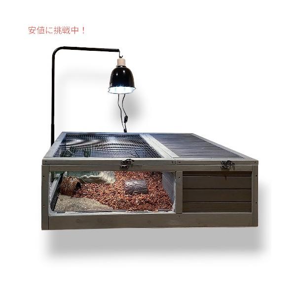Aivituvin カメの生息地 - カメの囲いケージ Tortoise Enclosure Cage 引き出しトレイ付き、ランプホルダー付き - Large - 伸縮式調整ランプホルダーはあなたの要求を満たし、事前に開けられた穴で簡単に組...