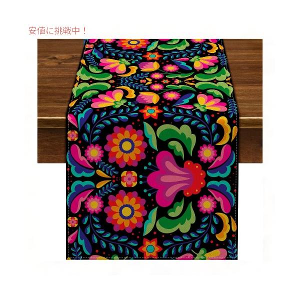 天然素材： リネン（麻のような）生地。丈夫でお手入れが簡単です。サイズ 幅*長さ-13*72インチ。4-6人が座れるテーブルに適しています。手洗い可能。色落ちしにくく、収縮しません。干すときは平らにしてください。丸めて収納できます。ディア・...