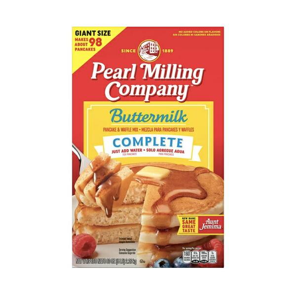 「Aunt Jemima」（アント・ジェミマ　通称ジェミマおばさん）のパッケージとブランド名が新しくなりました！おいしさは変わらずそのまま！水を入れるだけで簡単にホットケーキが作れるホットケーキミックスです。油をプラスすればワッフルも作るこ...