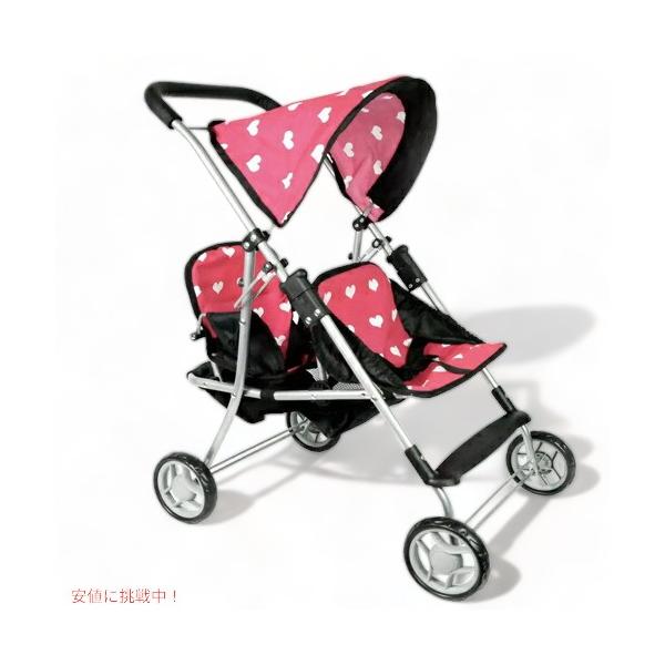 アメリカンガール、マダムアレクサンダー、アワージェネレーションなど、18インチの人形にフィットするように作られた子供向けの愛らしいベビーカーです。・ツインベビーカーは組み立て済みです。・ドールツインキャリッジは2つの18インチドールにフィッ...