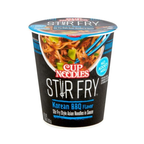 日清の日本未発売のカップラーメン。日清スターフライ コリアンBBQ風味のアジアンヌードルソース添えは、電子レンジで数分で調理できる食事です。  水を入れて電子レンジを使うだけで、たった4分で空腹から幸せへ。本場風アジアンヌードルをソースで和...