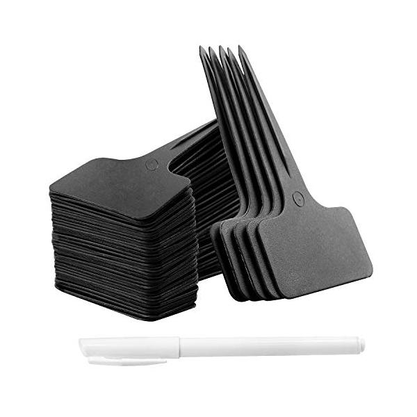 使いやすいT字のタグは土壌への挿入が非常に簡単で、表面は非常に滑らか。書き込みやラベル付けが簡単です。いっしょについてくる油性ペンは、雨や水で洗い流されることはありません。幅広い用途-果樹、苗木、花、温室、鉢植えなどに適しています。屋内外両...