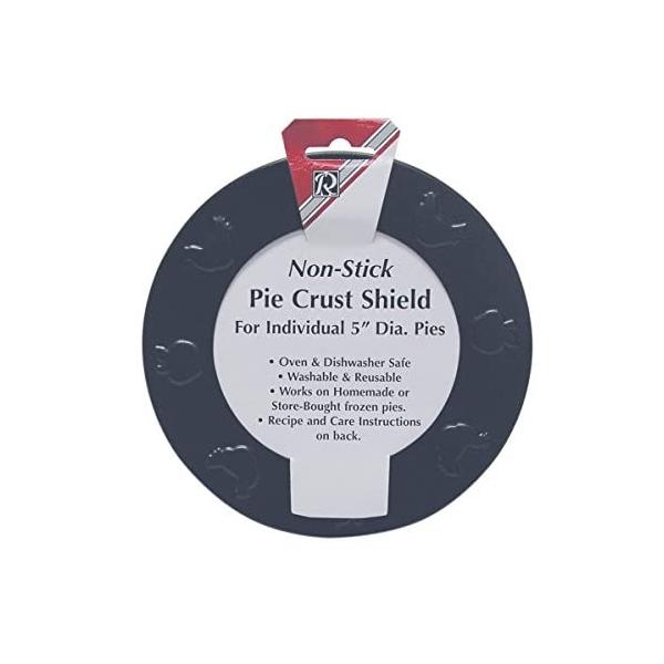 5"ノンスティックパイクラストシールド。真ん中が完成する前にクラストエッジが焦げないようにします。オーブンと食器洗い機は安全です。5" Non-Stick Pie Crust Shield. Keeps crust edges from b...