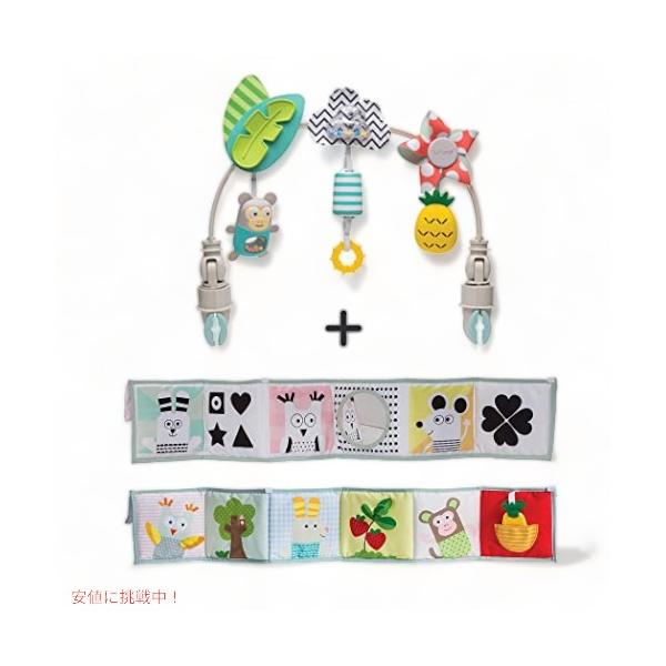 魅力的なおもちゃのアクティビティアーチに加えて、3in1のソフトベイビーブック。テクスチャード加工の生地としわの寄った形、コントラストのある色とパターンが豊富な赤ちゃんの最初の本You are getting 2 products:a Su...