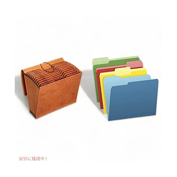 Globe Weis / Pendaflexヘビーデューティー拡張ファイル（フラップ付き）、12か月のポケット、1/3カットタブ、ブラウン、レターサイズ（R117MLHD）分割ポケット付きの拡張ファイルは、プロジェクトの整理、毎日の優先順位...
