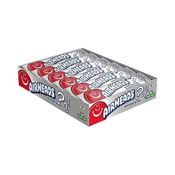酸っぱくって、チューイな噛み応えが魅力のキャンディAirheads キャンディ INDIVIDUALLY WRAPPED BARS, WHITE MYSTERY, PARTY, 0.55 OUNCEB01LTIQ39I重さ：　1.06 Ou...