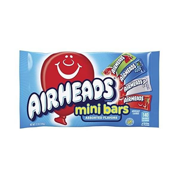 酸っぱくって、チューイな噛み応えが魅力のキャンディAirheads キャンディ Easter, Variety Bag, Individually Wrapped Assorted Fruit Mini Bars, Party, Non M...