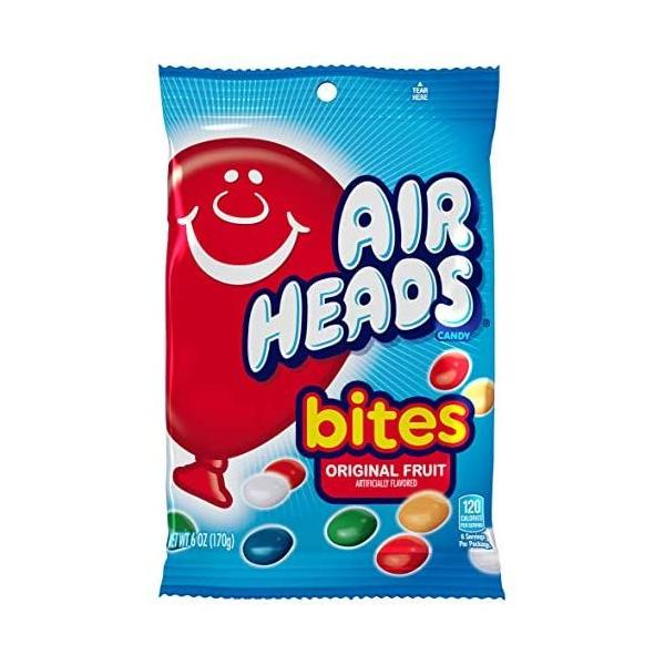 酸っぱくって、チューイな噛み応えが魅力のキャンディAirheads キャンディ Bites Bag, Fruit, Non Melting, 6oz (Bulk Pack of 12)B00UF7KD1O重さ：　6 Ouncesおおよそのサ...