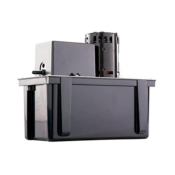 大容量凝縮ポンプ、115ボルト、270 GPH、24フィート。シャットオフ、安全スイッチ付き、1ガロンタンク、黒、VCL-24ULSThe VCL-24ULS automatically removes condensate from ai...