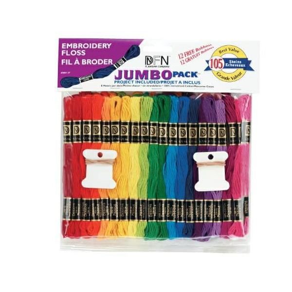 この105SkeinJumbo Embroidery Floss Packは、これまでにない最高のフロス値です。あなたはこれらの100パーセントの綿の刺しゅう糸のかせで働くのを気に入るはずです。おおよそのサイズ : 20.32 x 3.81...