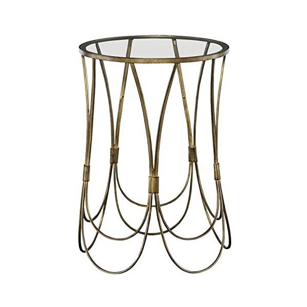 Uttermost25056カリンドラゴールドアクセントテーブルおおよそのサイズ : 15.55 x 15.55x22インチ 重さ : 13ポンド B07X57SP1V
