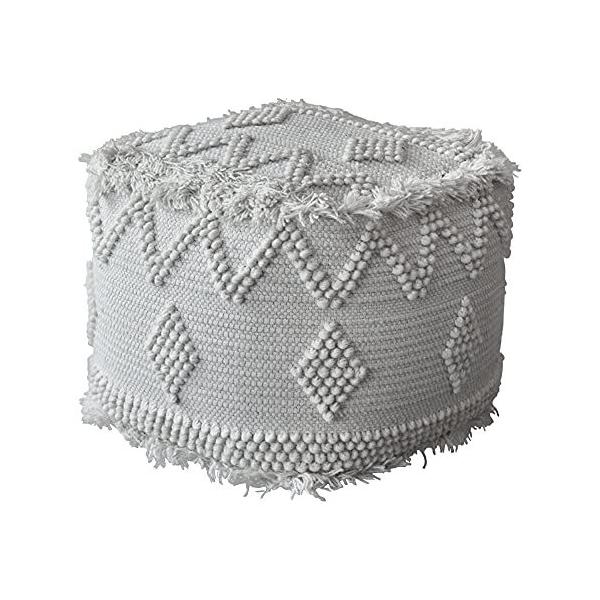 Uttermostウリアホワイトアイボリーウールプーフオットマン、ソフトアイボリー、18 "W x 18" H x 18 "D、（23965）おおよそのサイズ : 18 x 18x18インチ 重さ : 7ポンド B07C6Y32NX